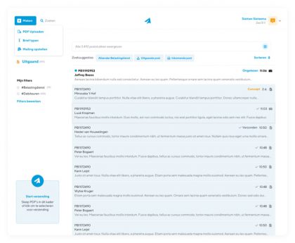 Postbode.nu, digitaal versturen en ontvangen van papieren post